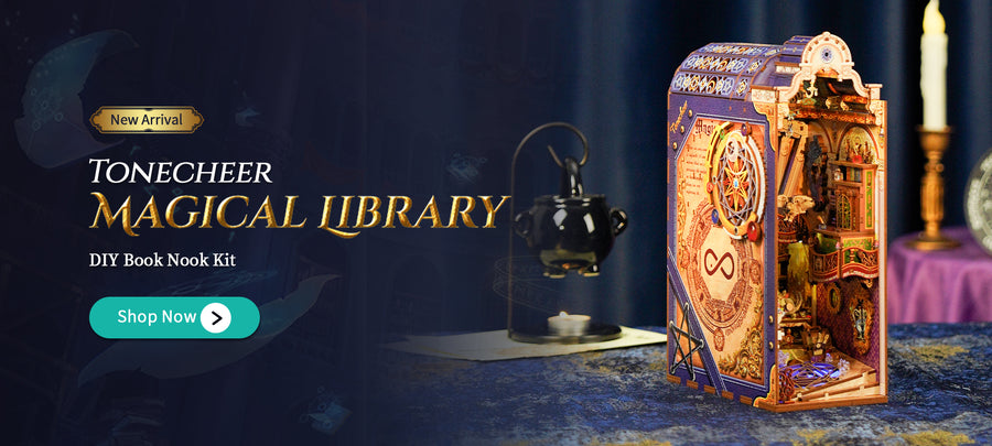 Tonecheer Official |Book Nook Kit & 3D Wooden Puzzle