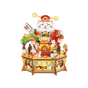 TONECHEER 3D Puzzle DIY Rotating Music Box Kit (Lucky Mahjong) – Tonecheer